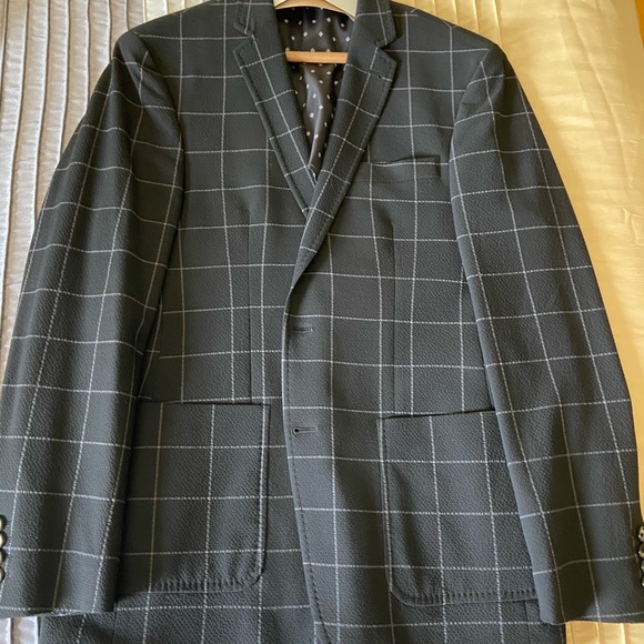 Murano | Suits & Blazers | Mens Murano Black Grey Sport Jacket Size ...